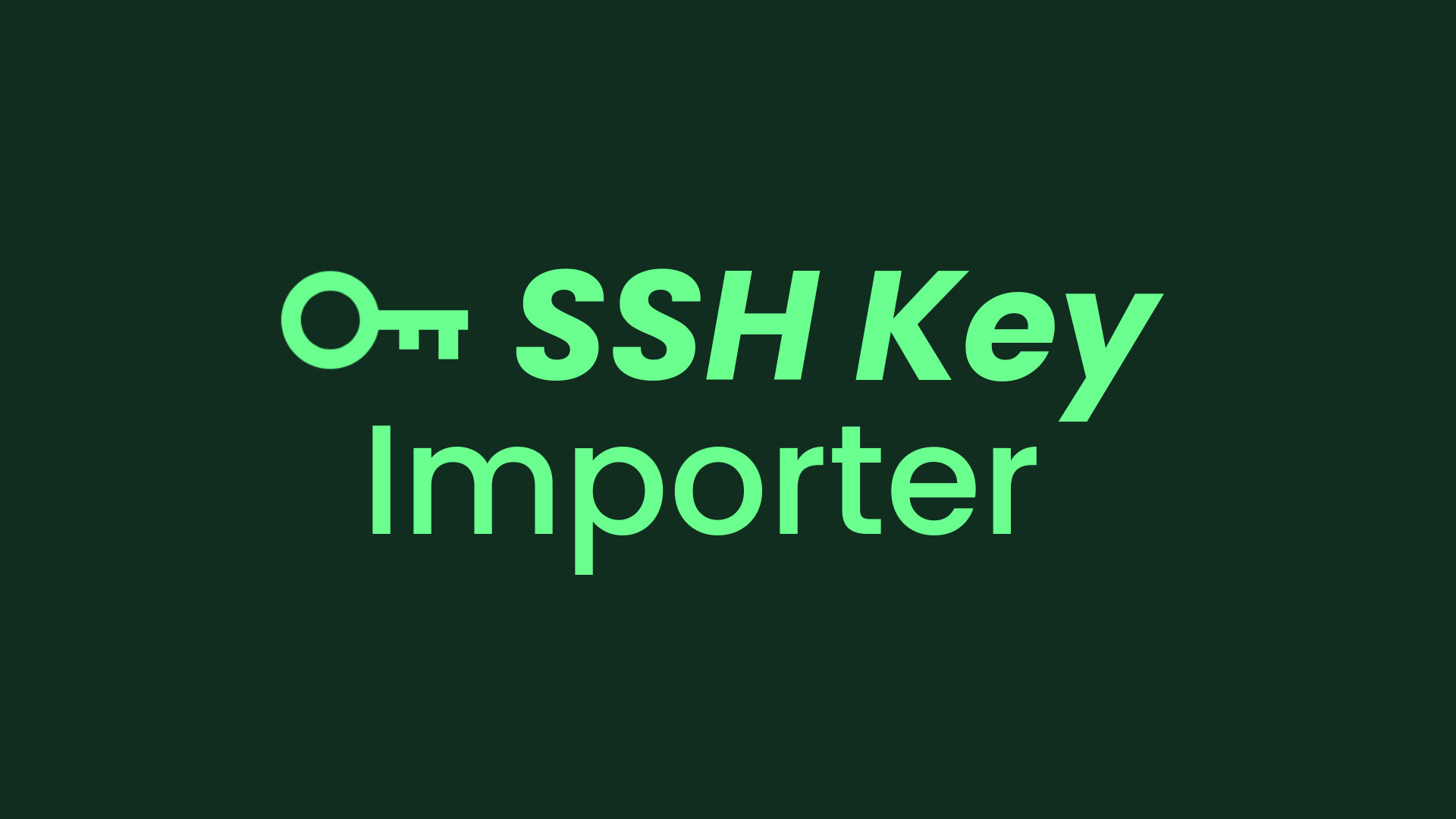 SSH Key Importer