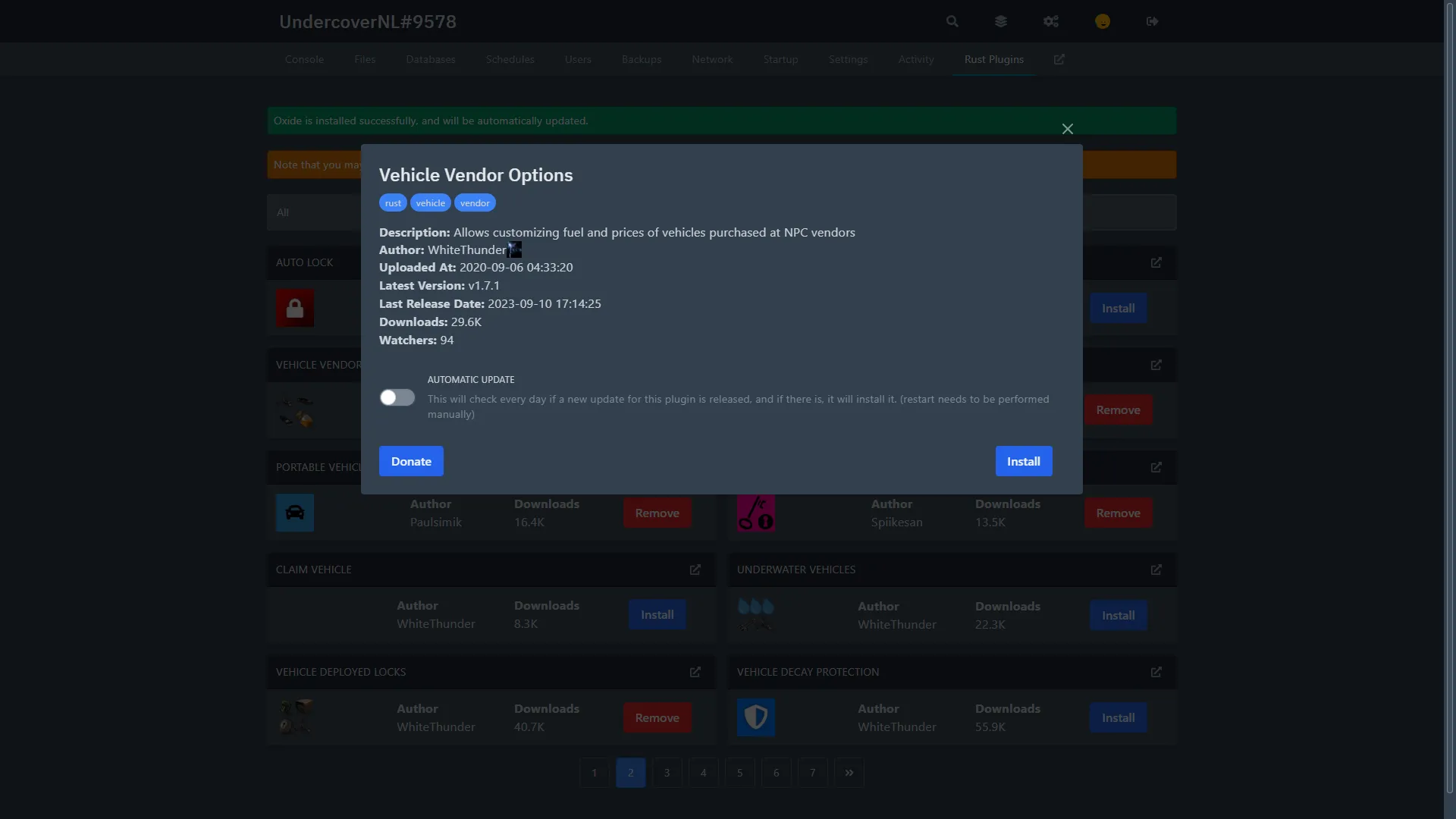 Rust Plugin Installer