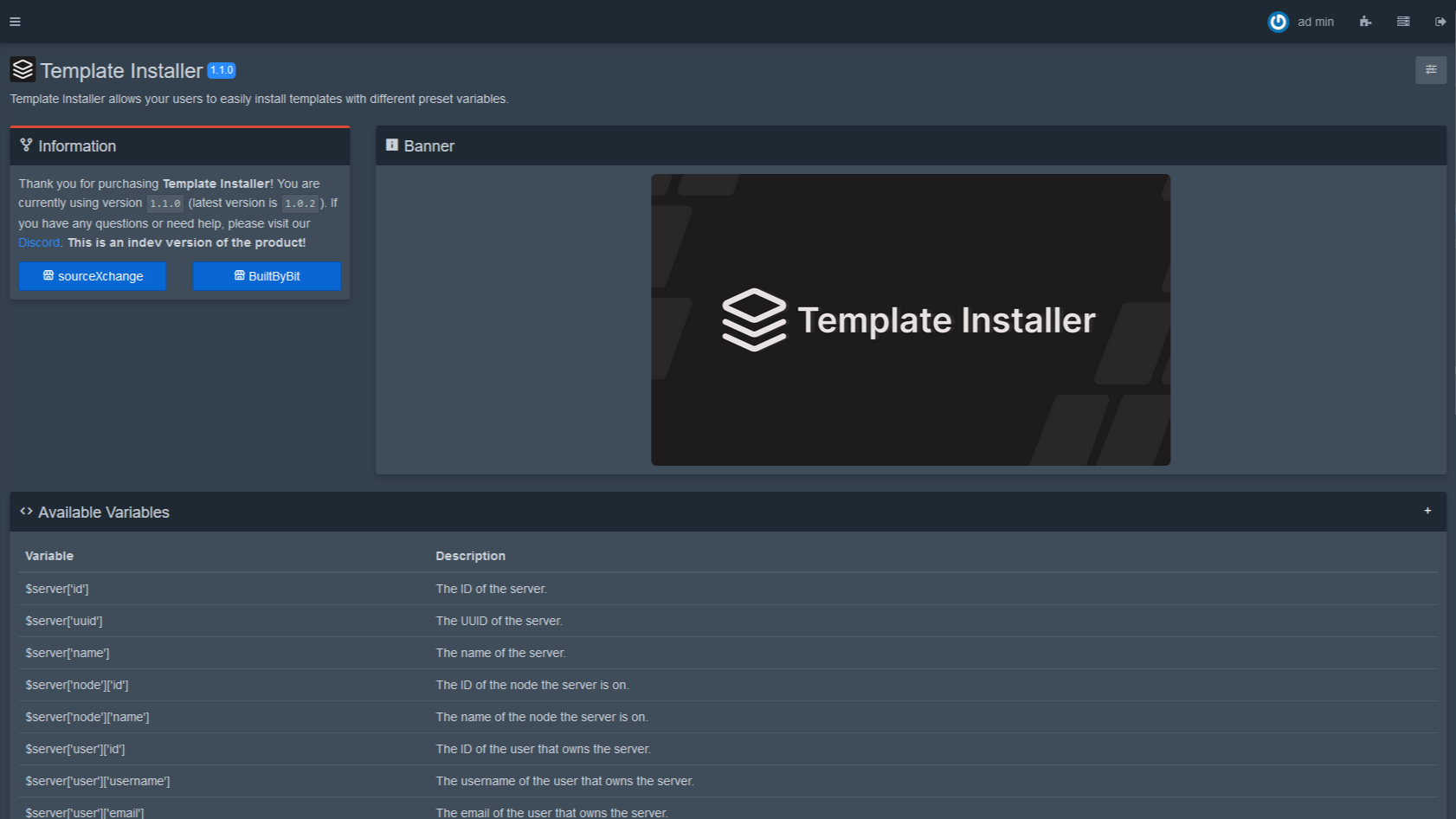 Template Installer