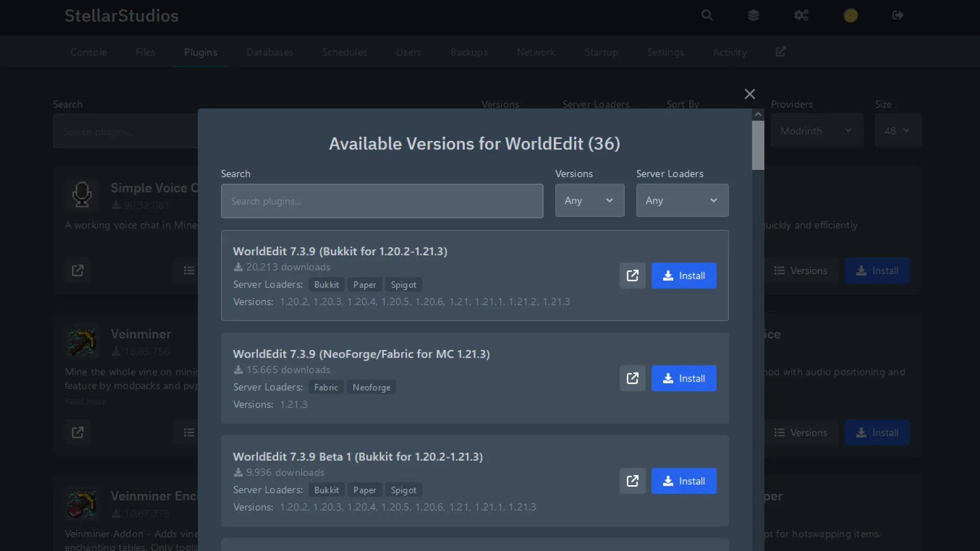 MC Plugins Installer for Pterodactyl