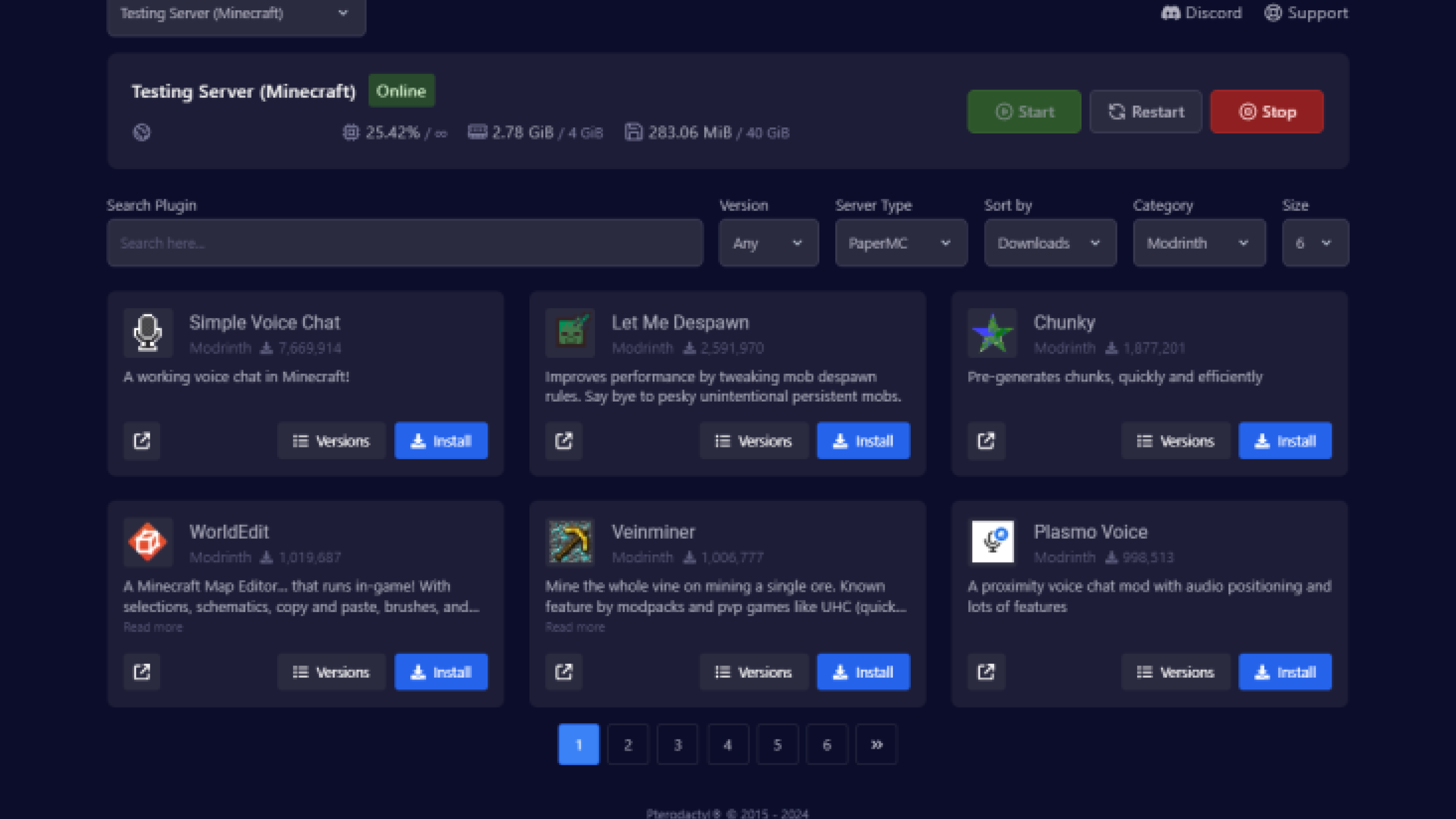 MC Plugins Installer for Pterodactyl