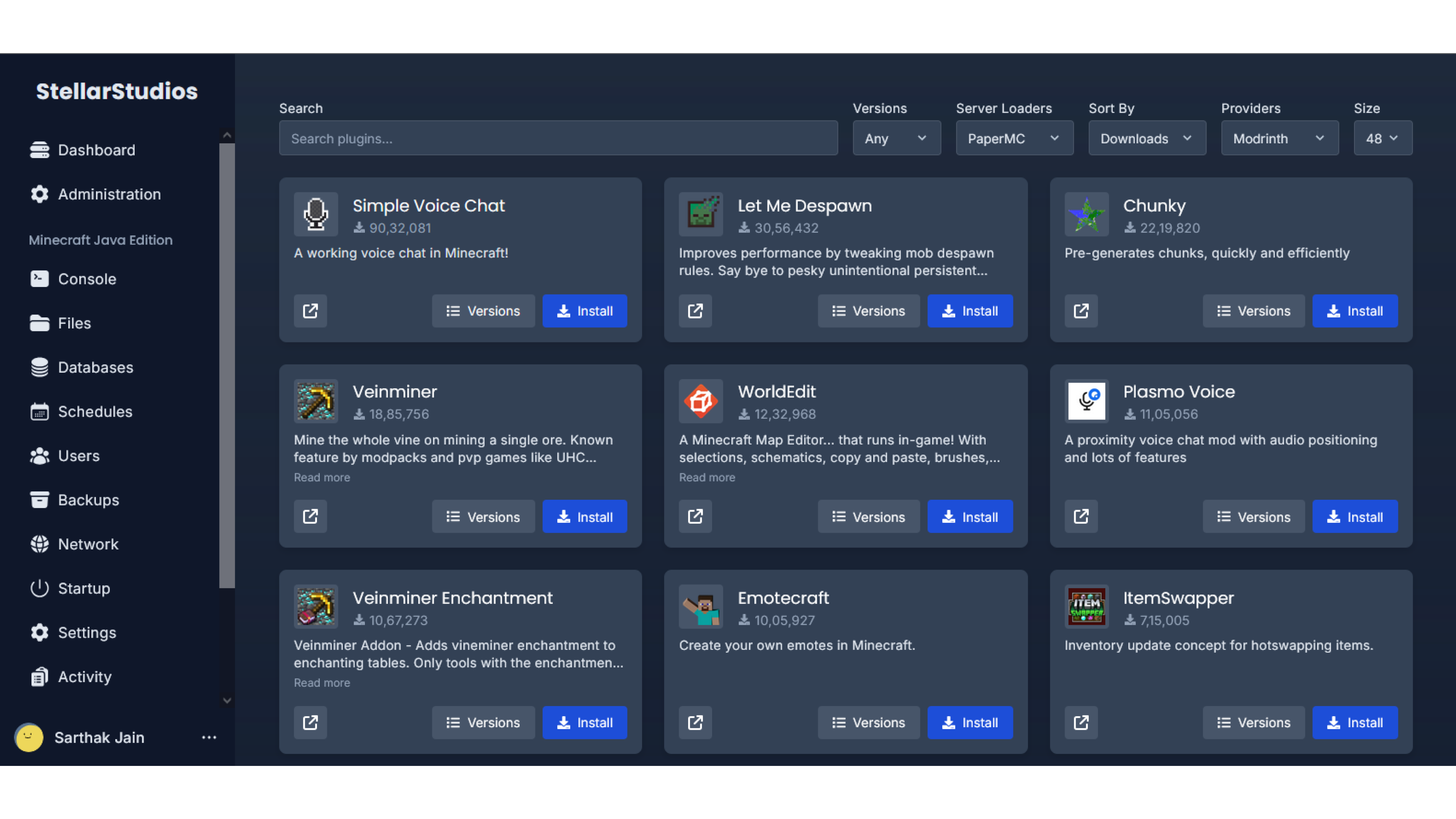 MC Plugins Installer for Pterodactyl