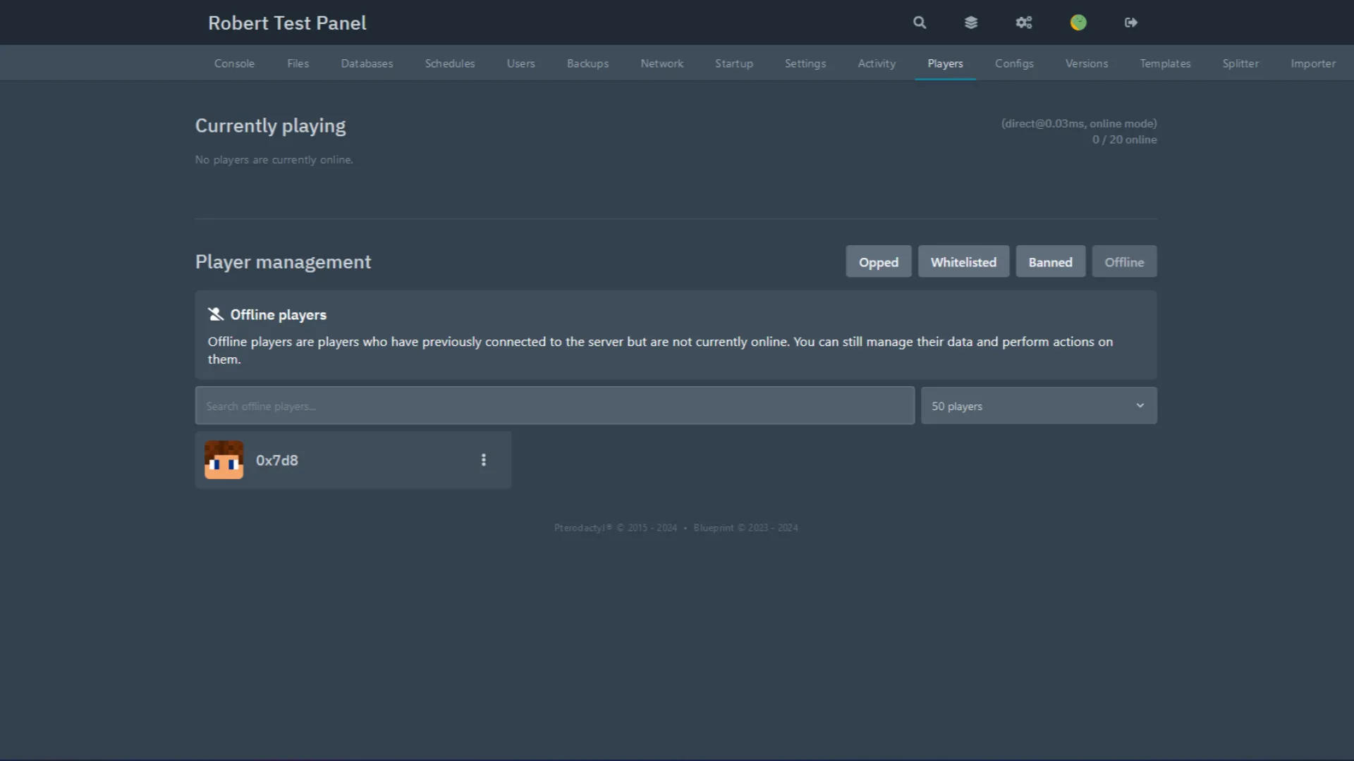 Minecraft Player Manager