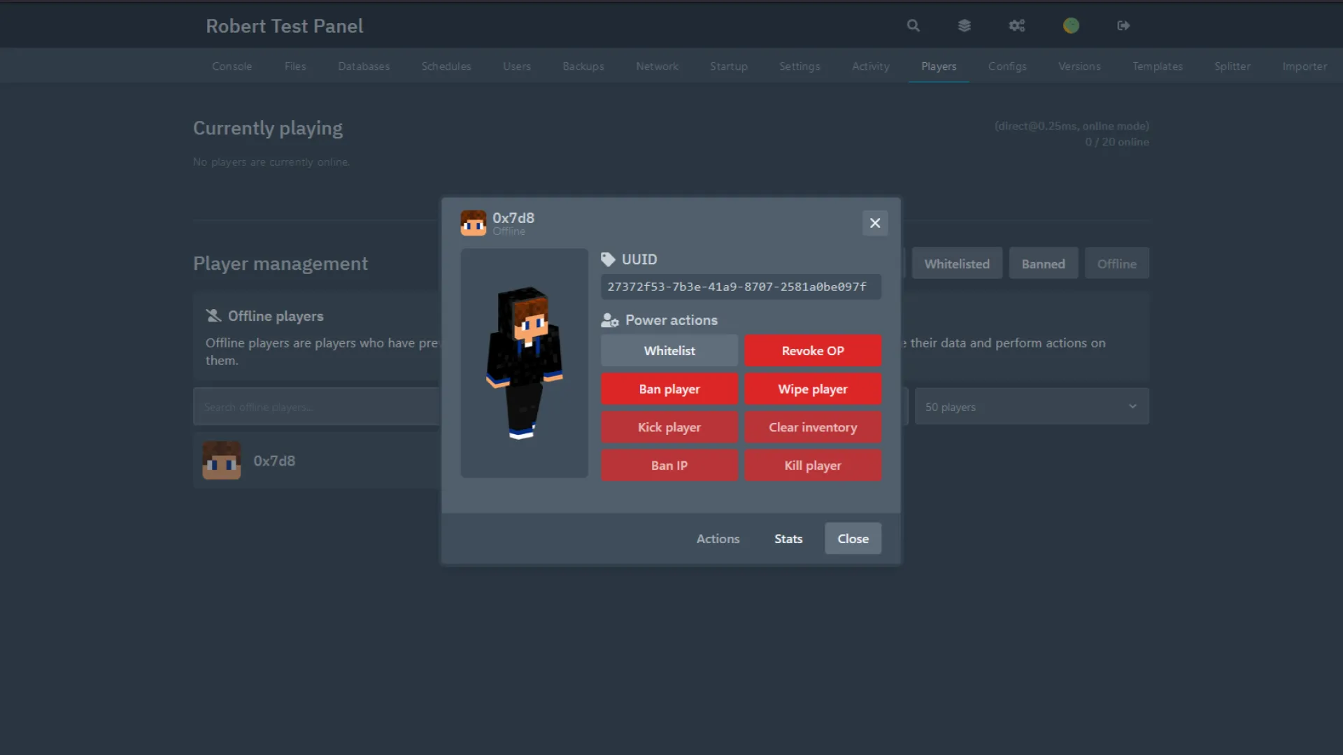 Minecraft Player Manager