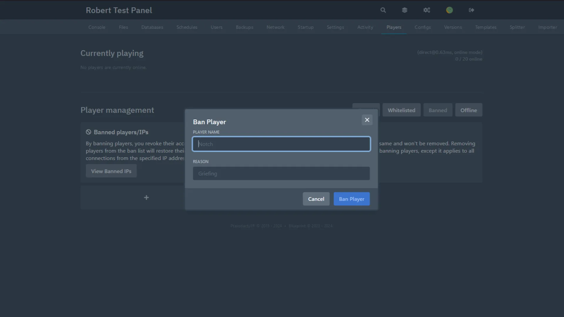Minecraft Player Manager