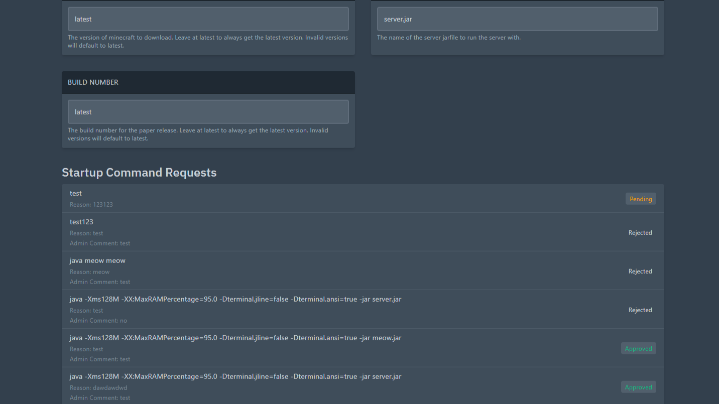 Better Editable Server Startup Command