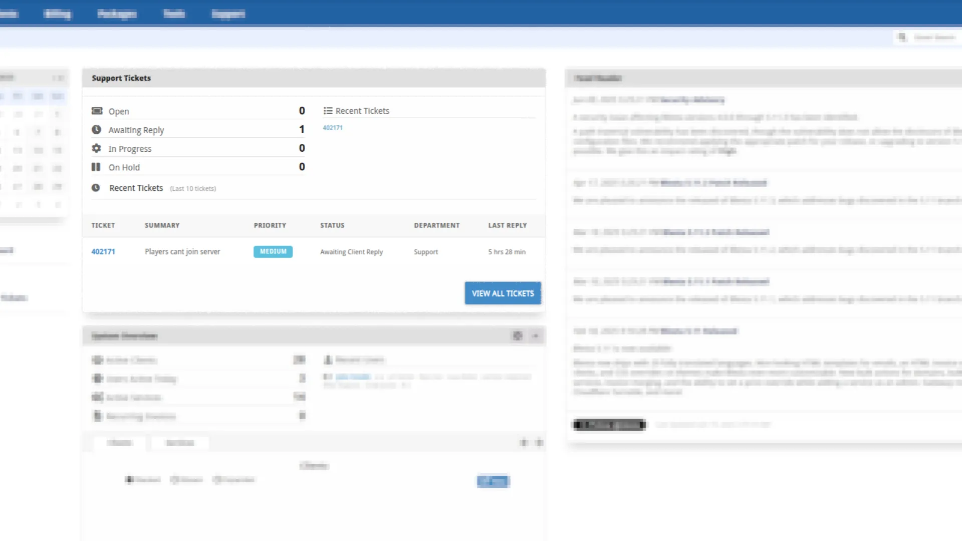 Blesta Support Widget